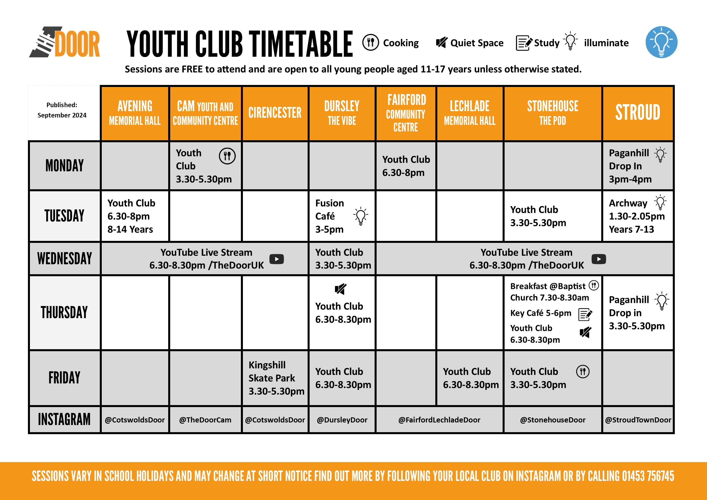 Youth Club Opening Hours